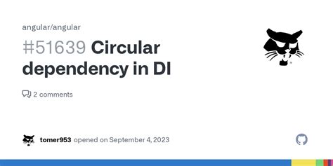 Circular Dependency In Di · Issue 51639 · Angularangular · Github