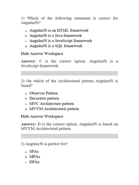 Angular Js Mcq Pdf Angular Js Computer Science