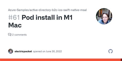 Pod Install In M Mac Issue Azure Samples Active Directory B C