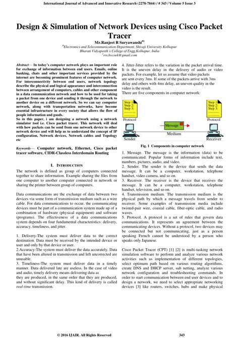 pdf design and simulation of network devices using cisco packet tracer