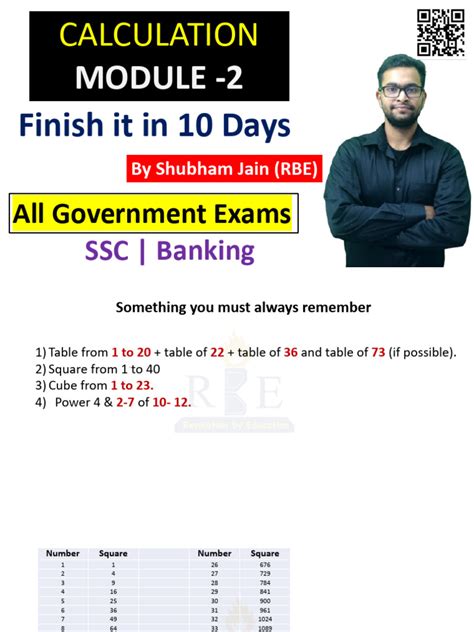 Calculation Module 2 By Shubham Jain Rbe Pdf Mathematics