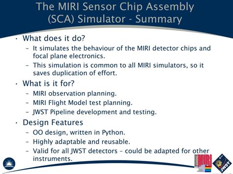 Ppt The Miri Sensor Chip Assembly Sca Simulator Powerpoint