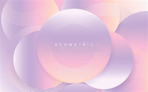 Pastel Geometric Abstract Background With Circular Lines Stock Illustration Illustration Of