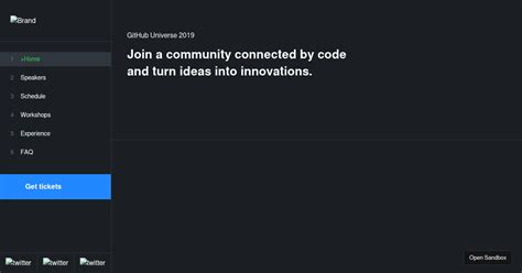 Github Universe Clone Codesandbox