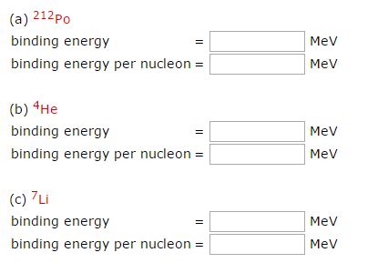 Solved Calculate The Binding Energy And The Binding Energy Chegg Com