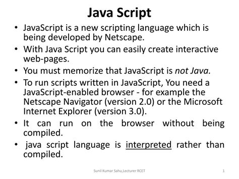 Ppt Java Script Powerpoint Presentation Free Download Id2639677