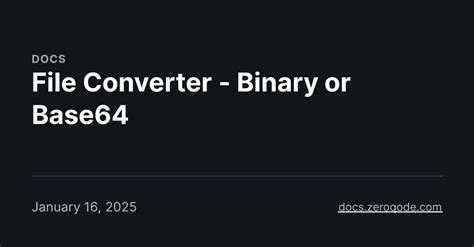 File Converter Binary Or Base64