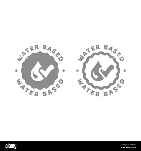 Water Based Vector Label Packaging Simple Tag Badge Stock Vector Image