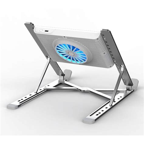 Mua Giá Đỡ Laptop Làm Từ Hợp Kim Nhôm Có Quạt Tản Nhiệt Led Cho