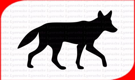 Coyote Silhouette Cut Out