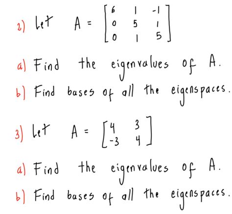 Solved Let A A Find The Eigenvalues Of A B Chegg Com