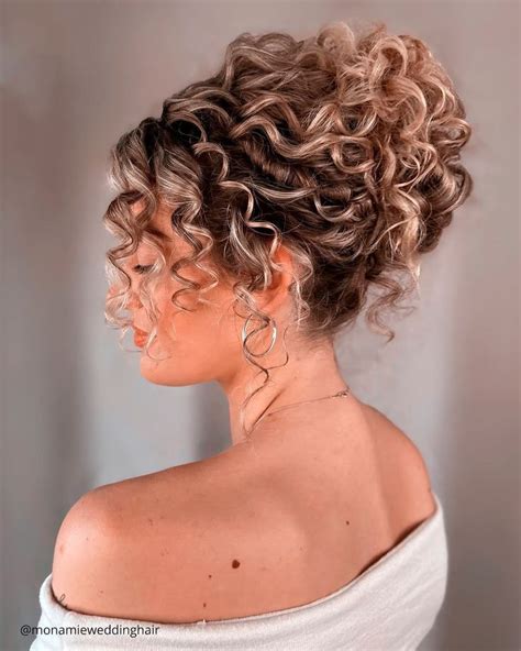 Natural Curly Hair Updos For Wedding 60 Photos