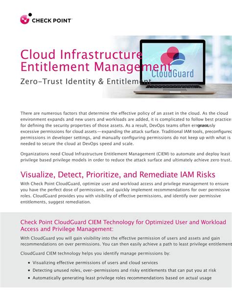 Cloud Infrastructure Entitlement Management Ciem Brief