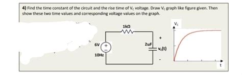 Solved Find The Time Constant Of The Circuit And The Rise Chegg Com