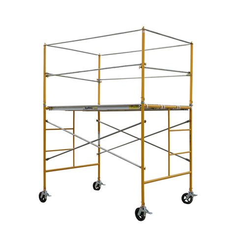 5 Standard Rolling Scaffold Tower With Safety Rails Scaffoldmart