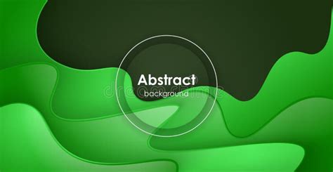 Modern Abstract Dynamic Green Color With Wavy Shape Overlap Layers Background Stock Vector