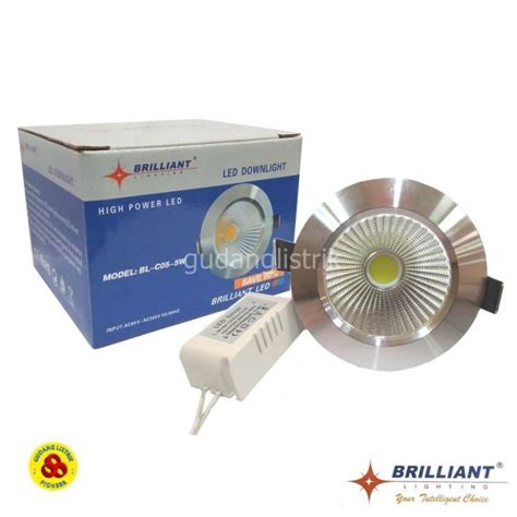 Jual Lampu Downlight LED COB 5W Putih 220V AC Ceiling Lamp 5 Watt Silver Di Seller Gudang100