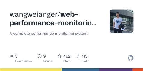 Github Wangweianger Web Performance Monitoring System A Complete Performance Monitoring System