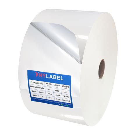 Bright White Pp Gloss Pearl Film Polypropylene Bopp Film Jumbo Label Roll Sticker Label Stock