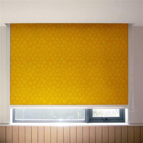 Sunny Delight Yellow Patterned Window Blinds Magicdecor®