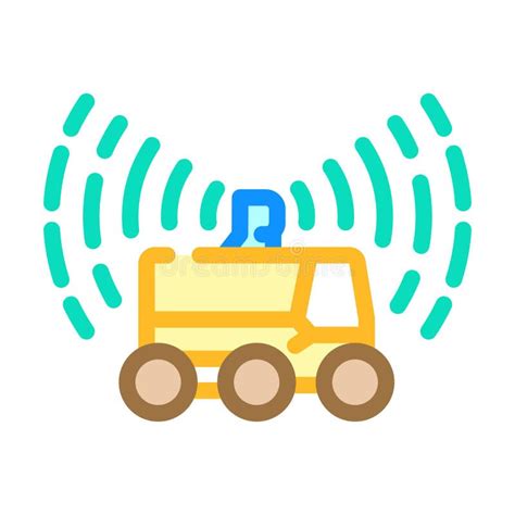 Lidar Sensors Autonomous Delivery Color Icon Vector Illustration Stock Illustration