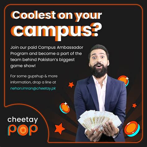 Cheetaypops Campus Ambassador Program Is Live Email Me At… Neha Imran