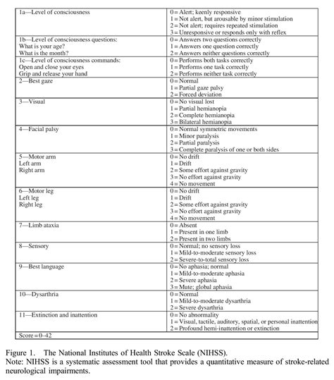Nih Stroke Score Chart Nih Stroke Checklist Akapv