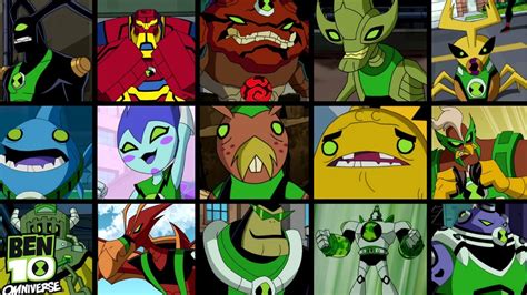 Ben 10 Omniverse Omnitrix Aliens Names