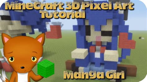 Minecraft 3d Pixel Art Tutorial Manga Girl Youtube