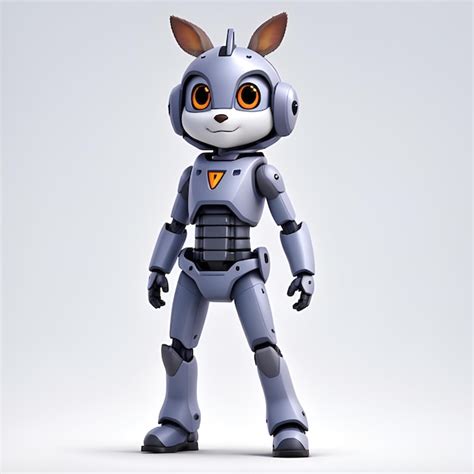 Premium Ai Image A Robot Kangaroo Standing In White Background