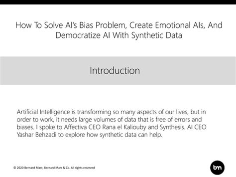 How To Solve Ais Bias Problem Create Emotional Ais And Democratize