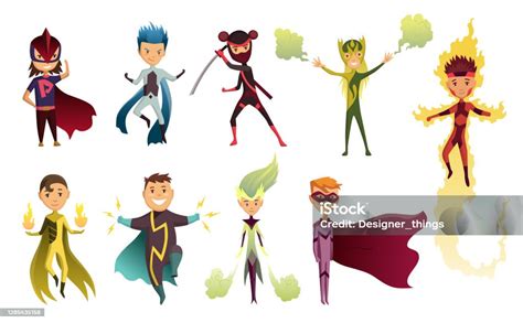 만화 슈퍼 히어로 키즈 캐릭터 용감한 레크리에이션을위한 마스크와 만화 망토슈퍼 영웅 의상을 입고 즐거운 아이 흰색 배경에 격리