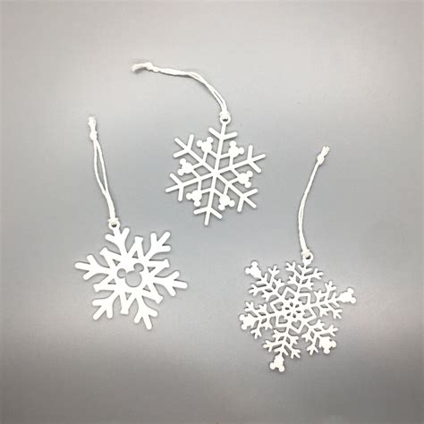 Hidden Mickey Snowflake Ornaments Etsy