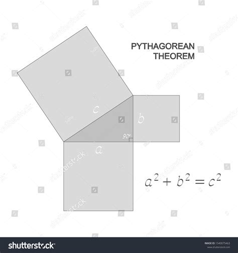Vector Illustration Pythagorean Theorem Stock Vector Royalty Free 1540075463 Shutterstock