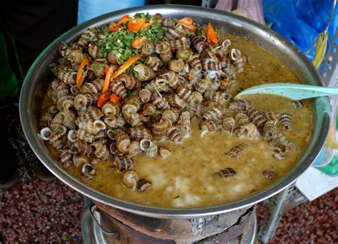 Delicious Snails In Ginger Lemongrass And Chili Asian Street Food