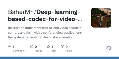 github bahermh deep learning based codec for video conferencing