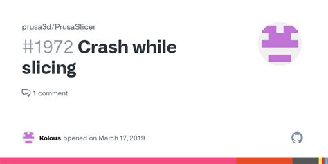 Crash While Slicing Issue Prusa D PrusaSlicer GitHub