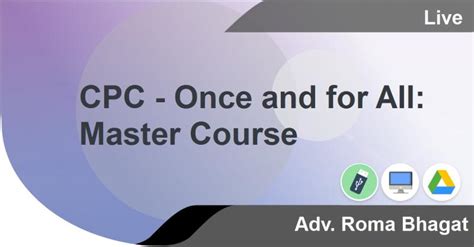 Cpc Once And For All Master Course Lawyersclubindia