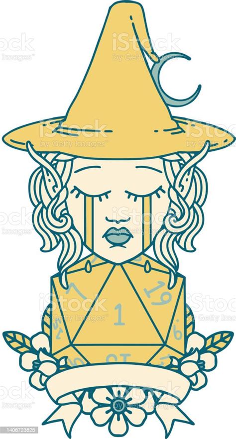 울고 있는 엘프 마법사 캐릭터와 자연스러운 주사위 롤 일러스트레이션 굴리기에 대한 스톡 벡터 아트 및 기타 이미지 굴리기 꼬마 요정 마녀 Istock