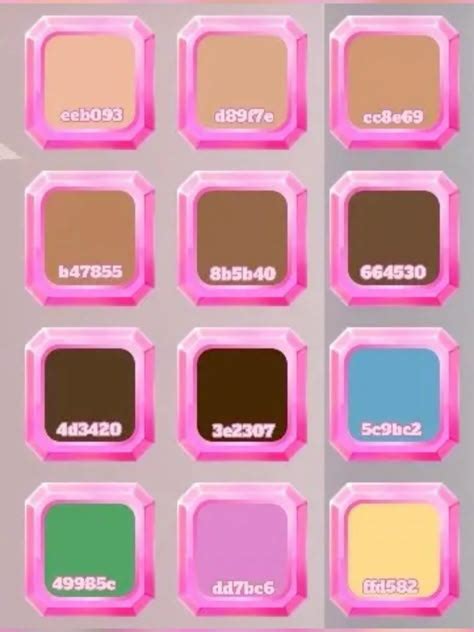 Skin Tone Color Codes Dti