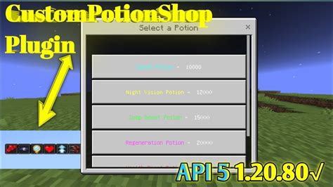 Custompotionshop Pocketmine Plugin Pm5 Bobydev Youtube