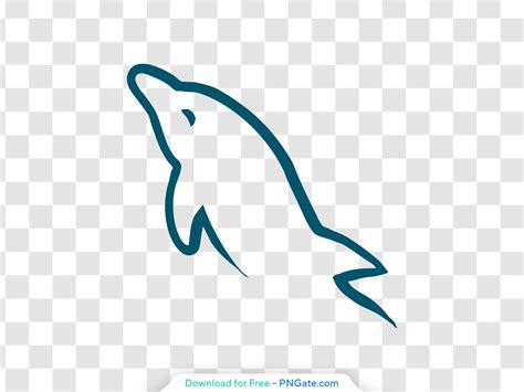 Mysql Dolphin Outline Symbol For Database Software Free Png Pngate