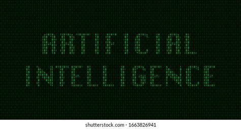 Artificial Intelligence Concept Binary Code Vector Stock Vector