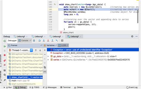C Creation Of QtChart Object Creates EXC BAD ACCESS Error Upon