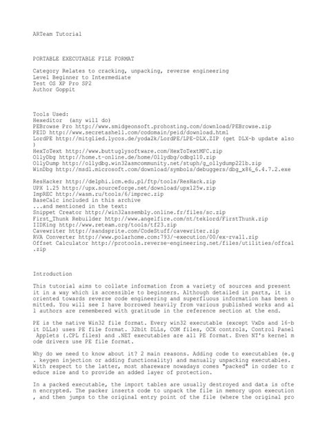 Arteam Pe File Format Pdf Computer Data Storage Computer File