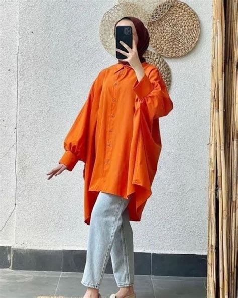 تنسيق اللون الاورنج للمحجبات Mode Femme Mode Femme Look Chemisier Pour Femme