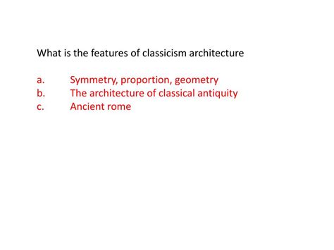 Ppt Classicism Architecture Week 15 Powerpoint Presentation Free