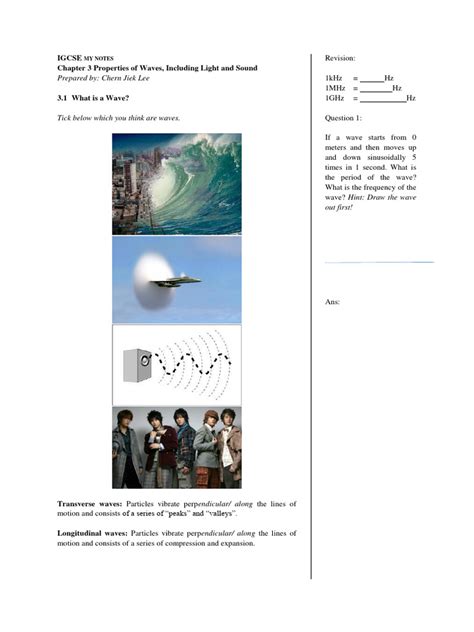 Chapter 3 Igcse Pdf Sound Waves