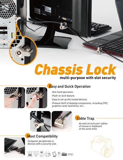Rl0382 Chassis And Accessories Lock Laptop Lock Desktop Solution Sinox