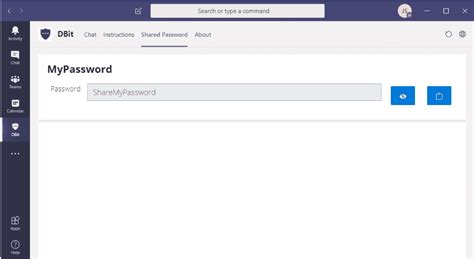 Dbit Password Management Integration Into Microsoft Teams Technipages